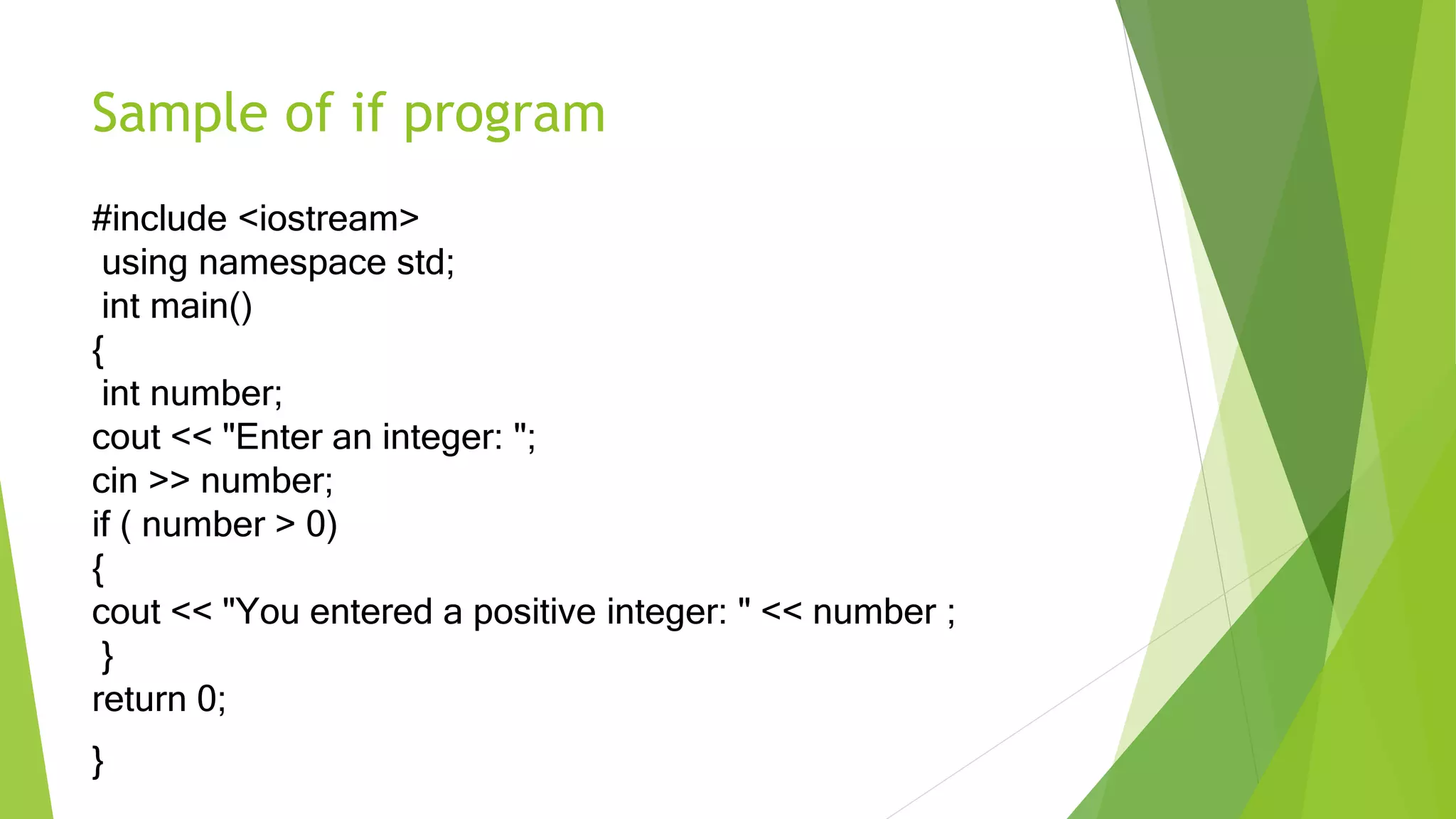 If else statement in c++ | PPT