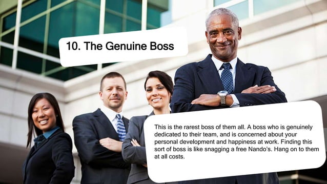 Ten Types of Bosses We Have All Encountered | PPT