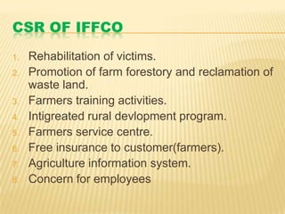 IFFCO,CSR OF IFCO | PPTX
