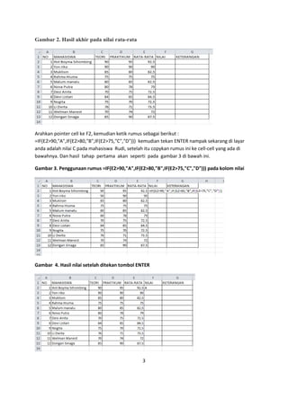 APLIKASI RUMUS IF PADA PENYUSUNAN NILAI DI | PDF