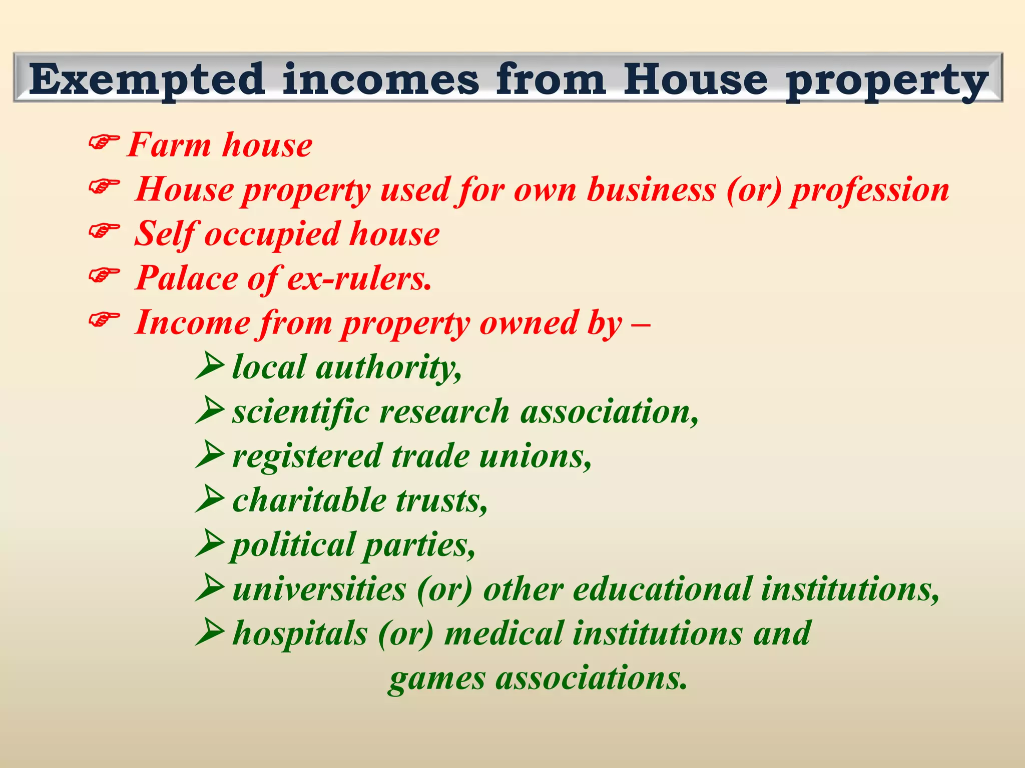 Income from house property | PPTX