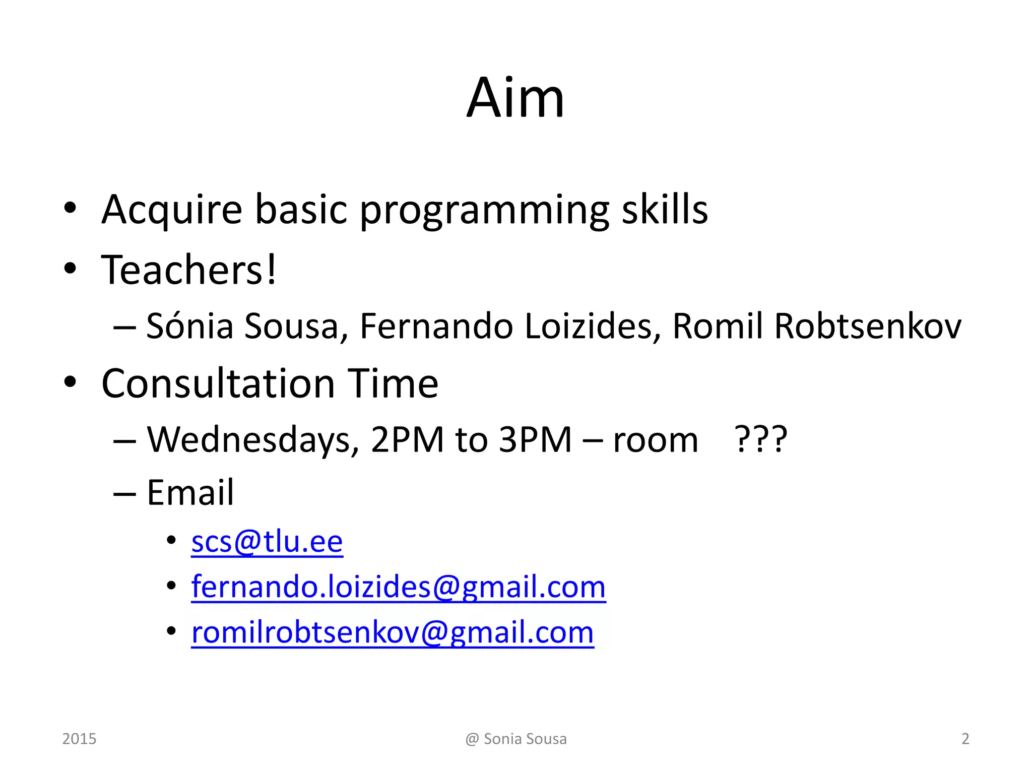 IFI7184.DT about the course | PPTX | Programming Languages | Computing