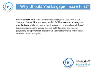 Insure First Insurance Brokerage Company Profile | PPSX