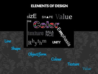 Elements and principal of design and application in fashion cloth | PPT