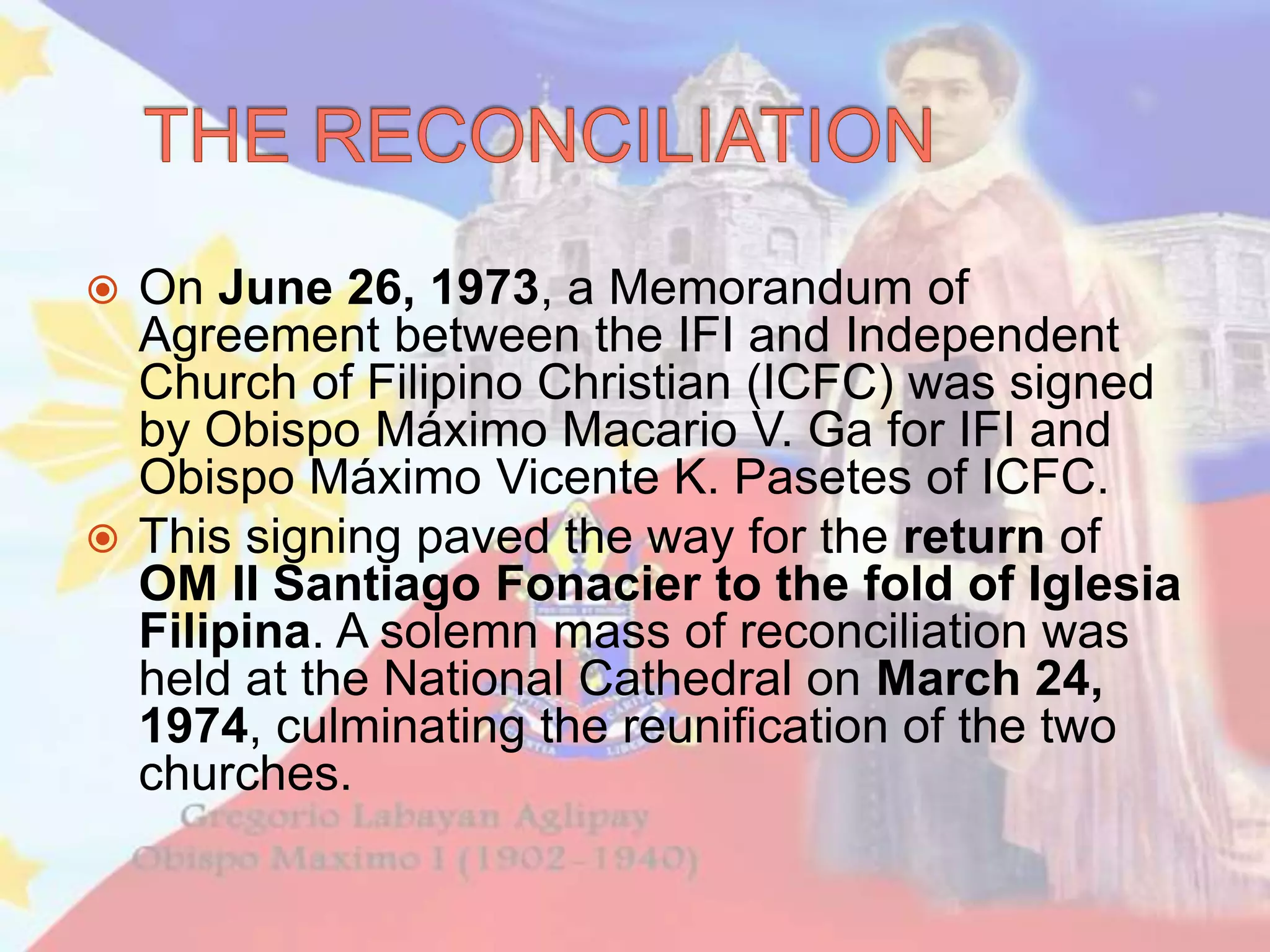 History of the Iglesia Filipina Independiente (IFI). | PPTX ...