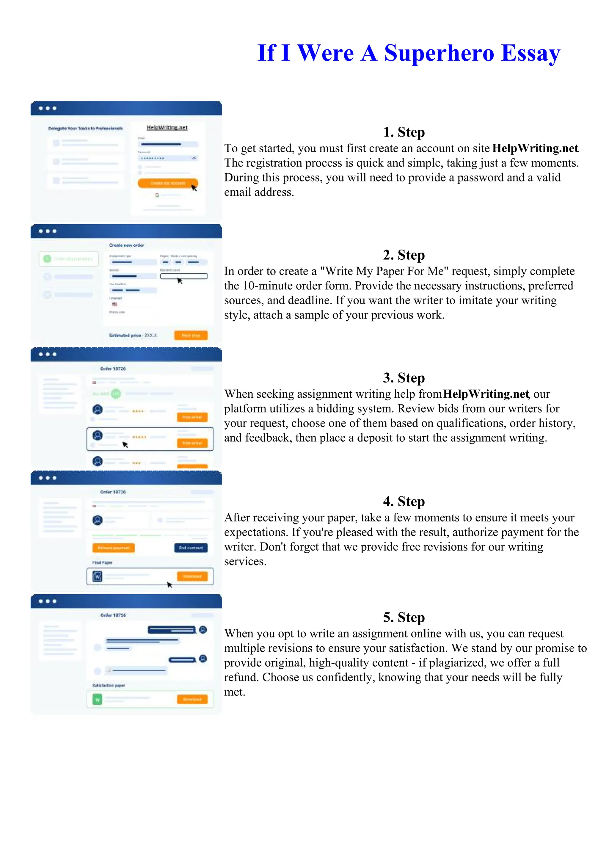 If I Were A Superhero Essay | PDF