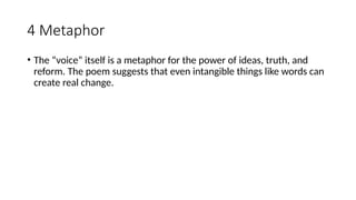 If I were a voice.poem analysis, theme, tone,pptx | PPTX