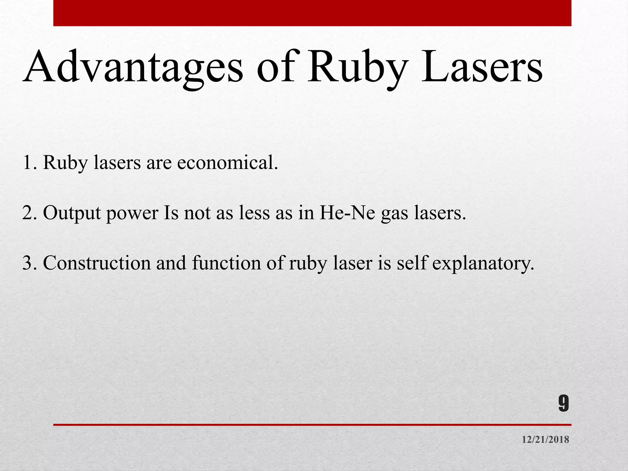 TYBSc :Types of LASER | PDF