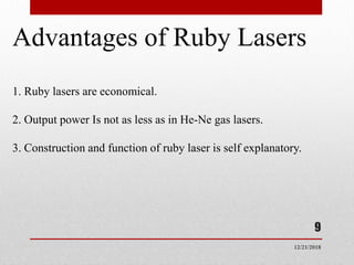 TYBSc :Types of LASER | PPT