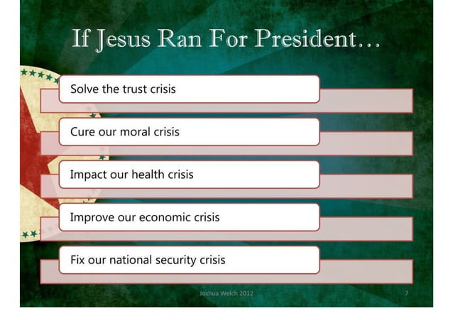If Jesus Ran For President | PDF