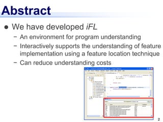 iFL: An Interactive Environment for Understanding Feature Implementations | PDF | Databases ...