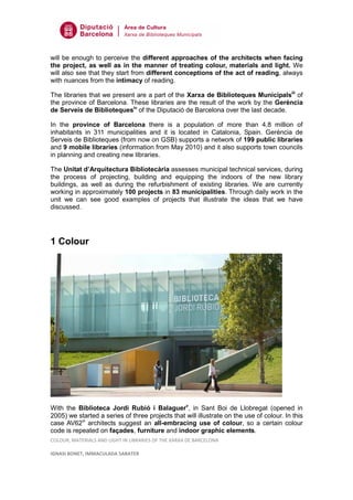 Colours, materials and light in libraries | PDF
