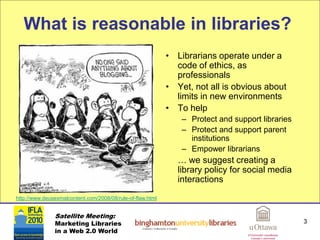 Staying Free from “Corporate Marketing Machines”: Library Policy for ...