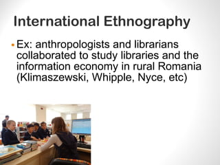 Lessons from Collaborative Library Ethnographies | PPT