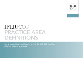 Iflr1000 practice-area-definitions | PDF