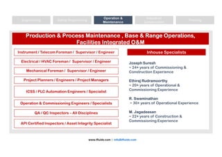 iFluids Engineering Procurement Installation Construction Commissioning Operations Management | PDF