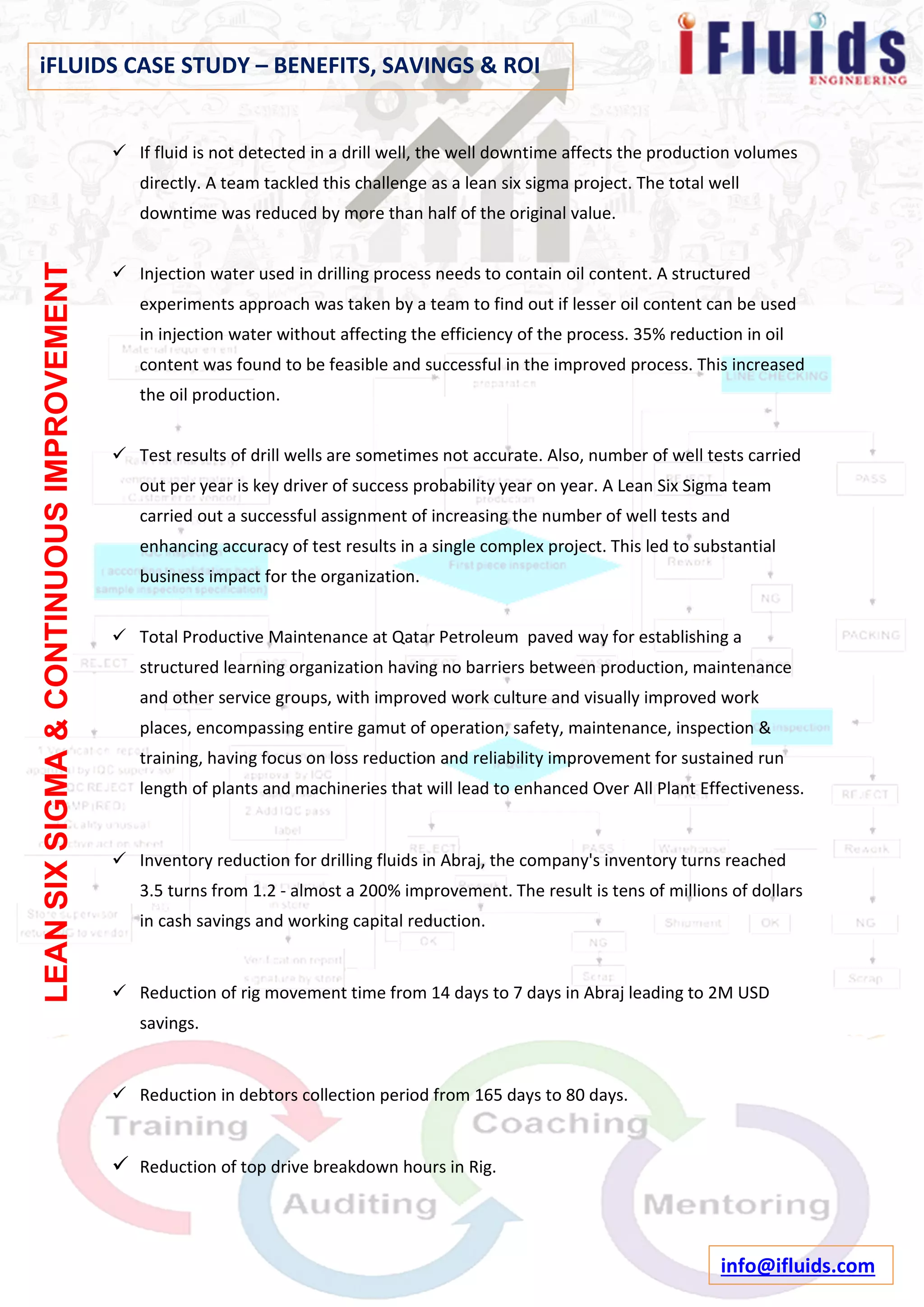 iFluids Lean Six Sigma Case Study oil & gas | PDF