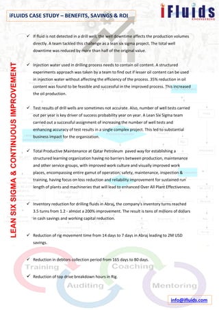 iFluids Lean Six Sigma Case Study oil & gas | PDF