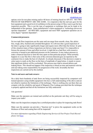 iFluids Tank Inspection services | PDF