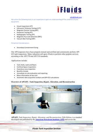 iFluids Tank Inspection services | PDF