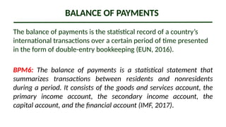 IFM - 3 - BOP international finance balance of payment | PPTX