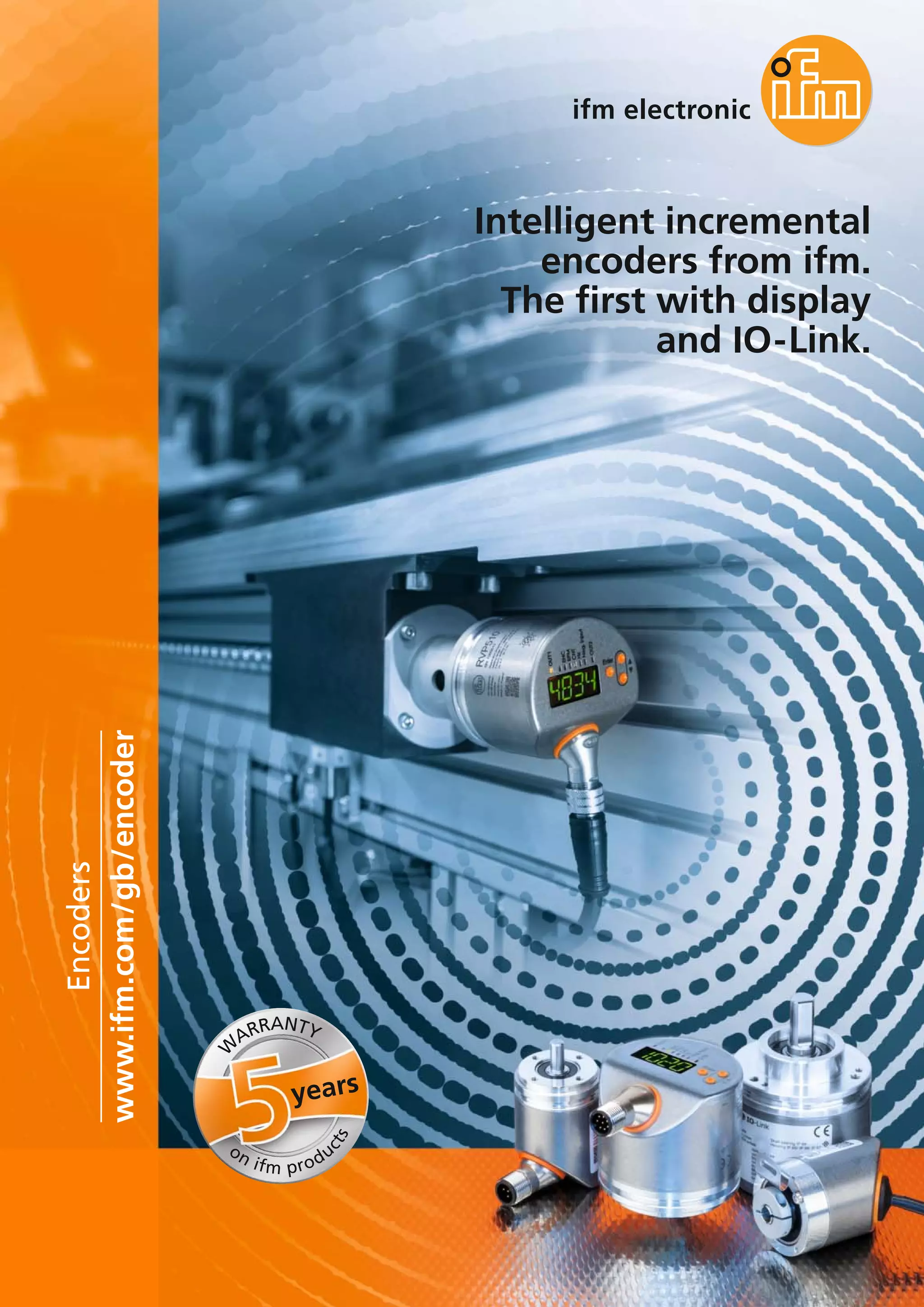 Intelligent incremental encoders from ifm. The first with display and ...