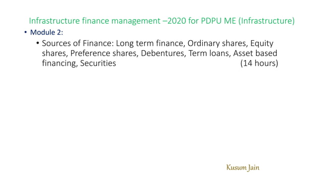 IFM-M2-1-understanding project finance and classification of sources of ...