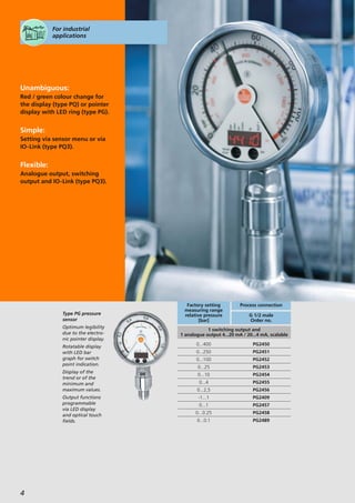 Pressure sensors from ifm 2016 | PDF