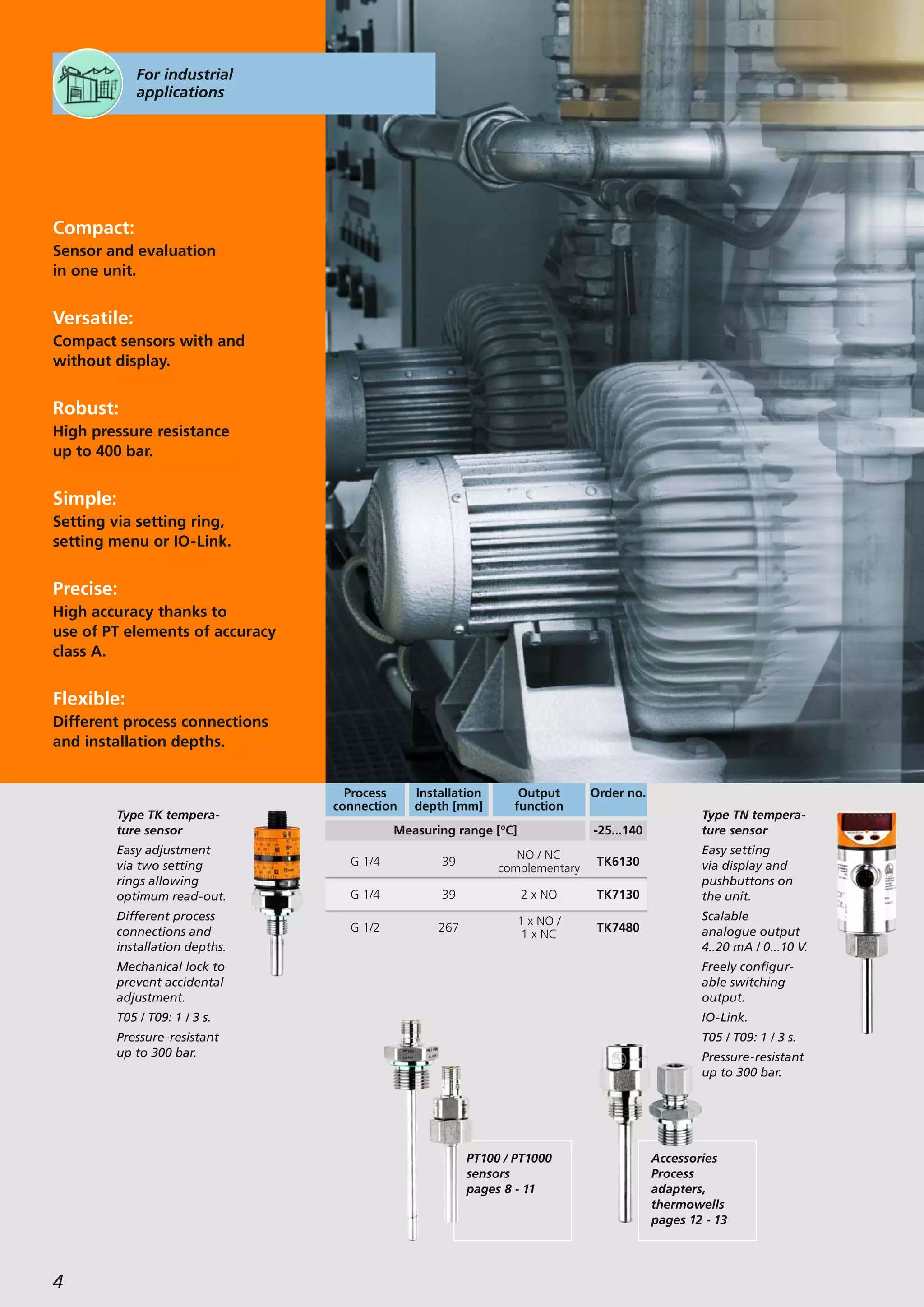 Temperature sensors from ifm. A selection guide. | PDF