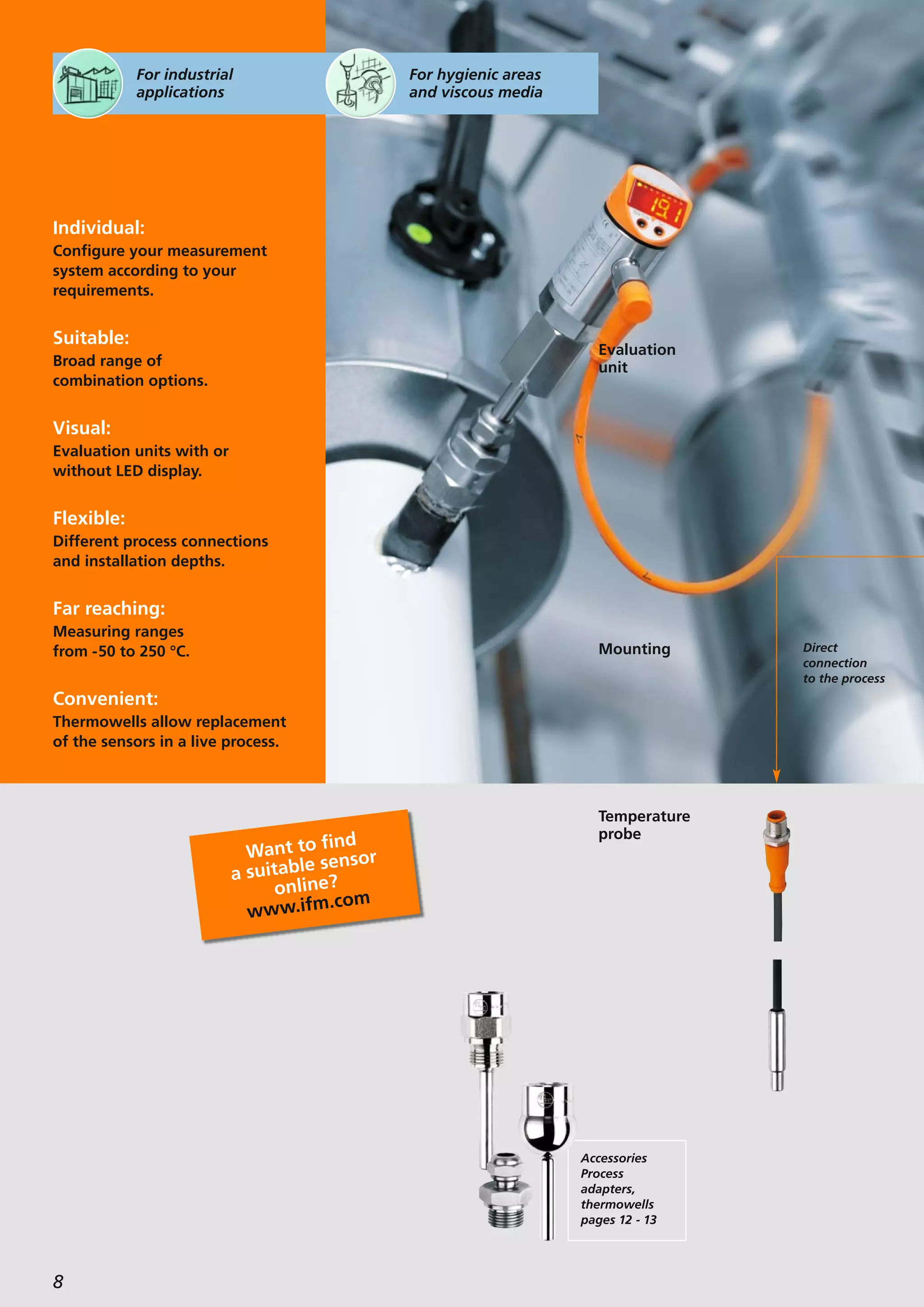 Temperature sensors from ifm. A selection guide. | PDF