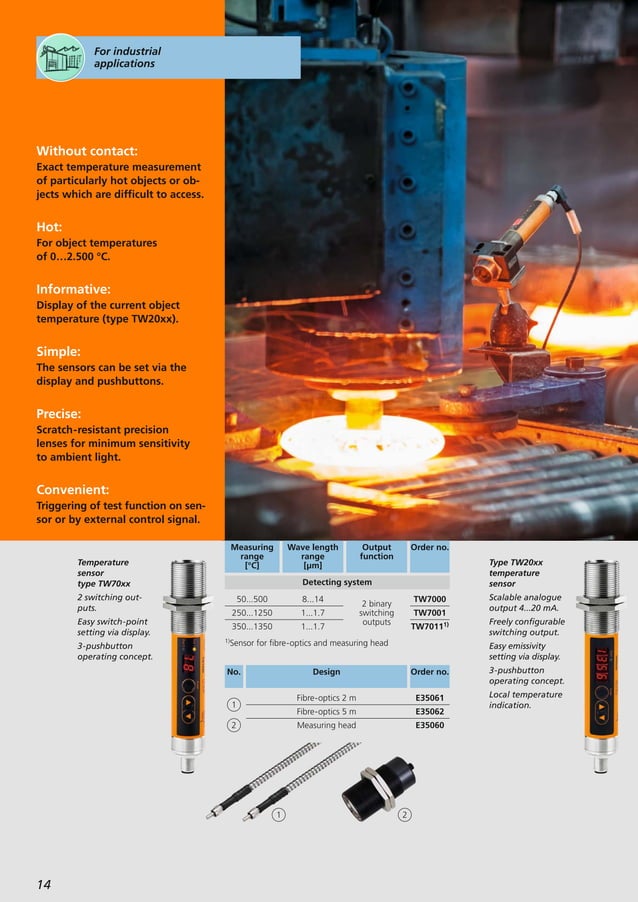 Temperature sensors from ifm. A selection guide. | PDF