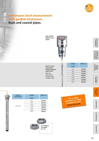Level sensors from ifm | PDF