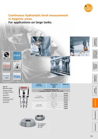 Level sensors from ifm | PDF
