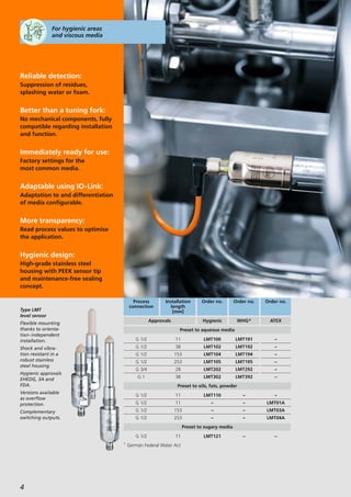 Level sensors from ifm | PDF