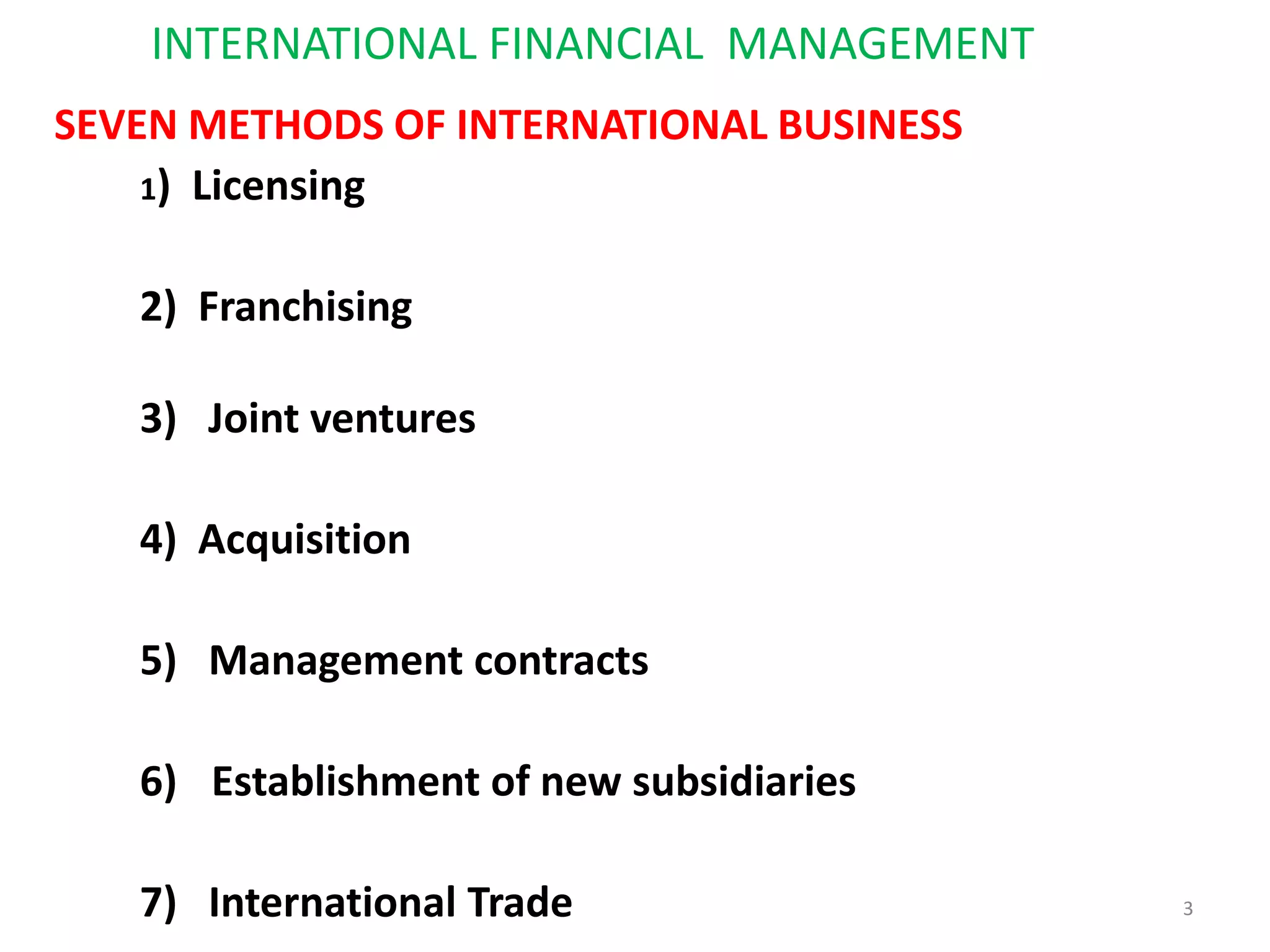 Ifm business methods | PPT