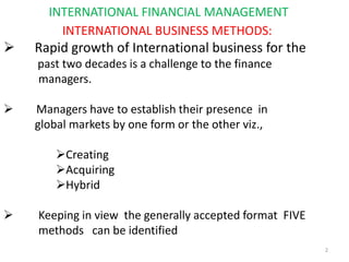 Ifm business methods | PPT