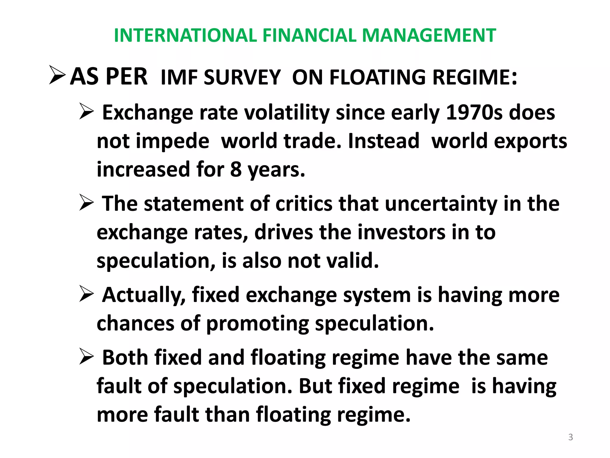 Ifm evaluation of floating rates | PPTX