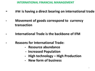 Ifm importance pptx | PPTX