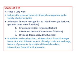 INTERNATIONAL FINANCIAL MANAGEMENT INTRODUCTION | PPTX