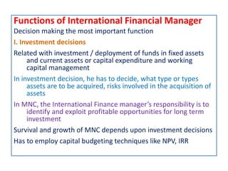 INTERNATIONAL FINANCIAL MANAGEMENT INTRODUCTION | PPTX