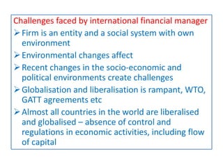 INTERNATIONAL FINANCIAL MANAGEMENT INTRODUCTION | PPTX