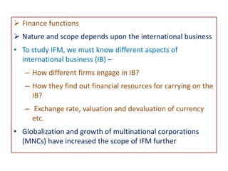 INTERNATIONAL FINANCIAL MANAGEMENT INTRODUCTION | PPTX