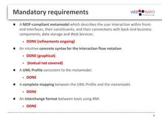 Interaction Flow Modeling Language (IFML) First Submission at OMG | PPTX