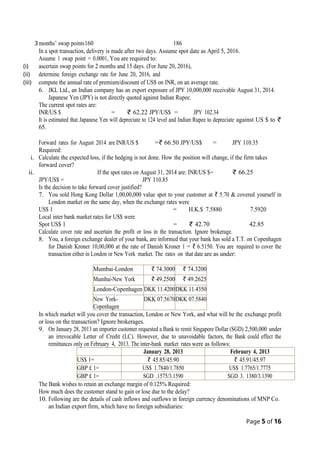 International Financial Management Module 5 & 6 Problems.docx