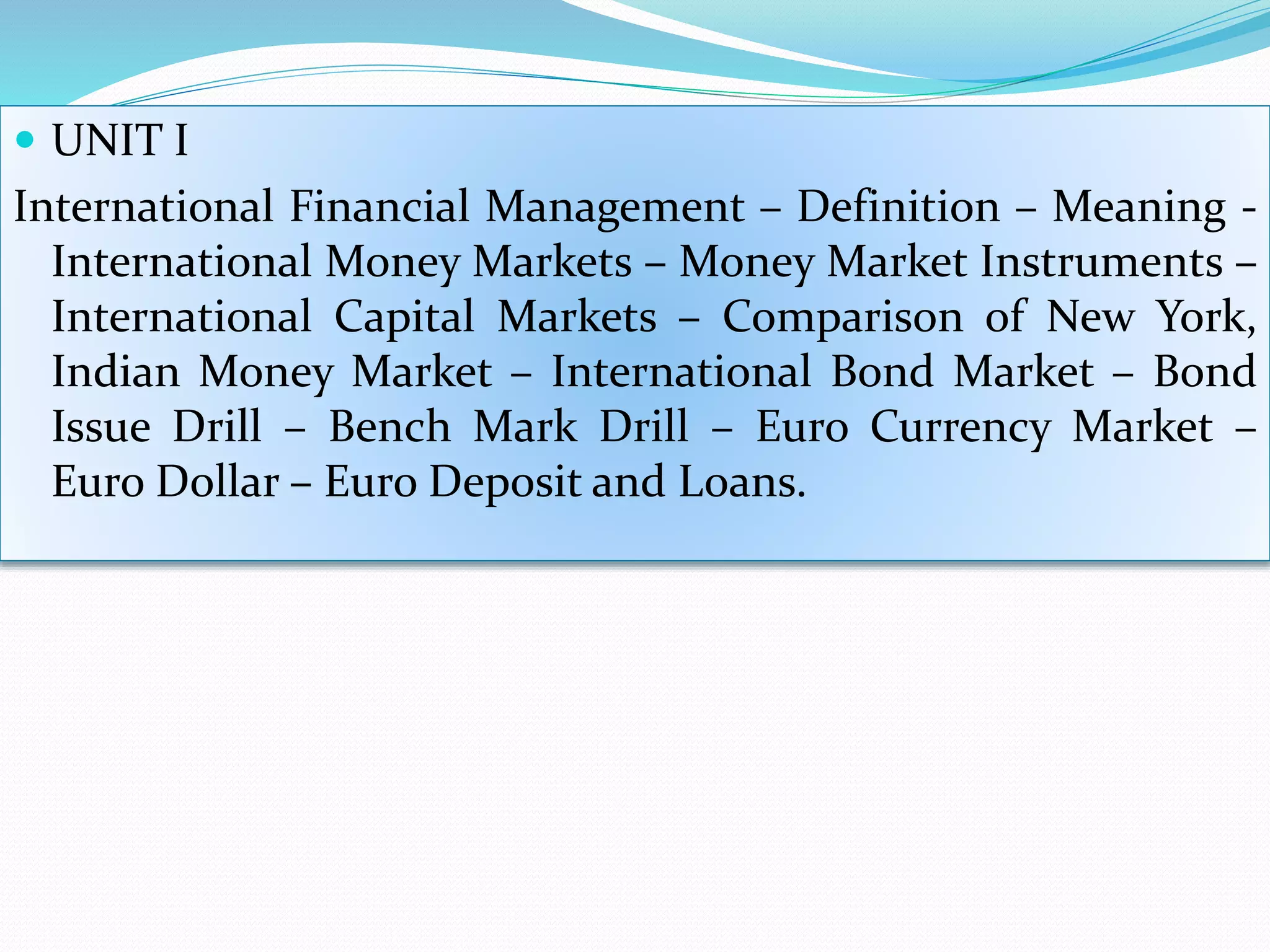 International Financial Management | PPTX