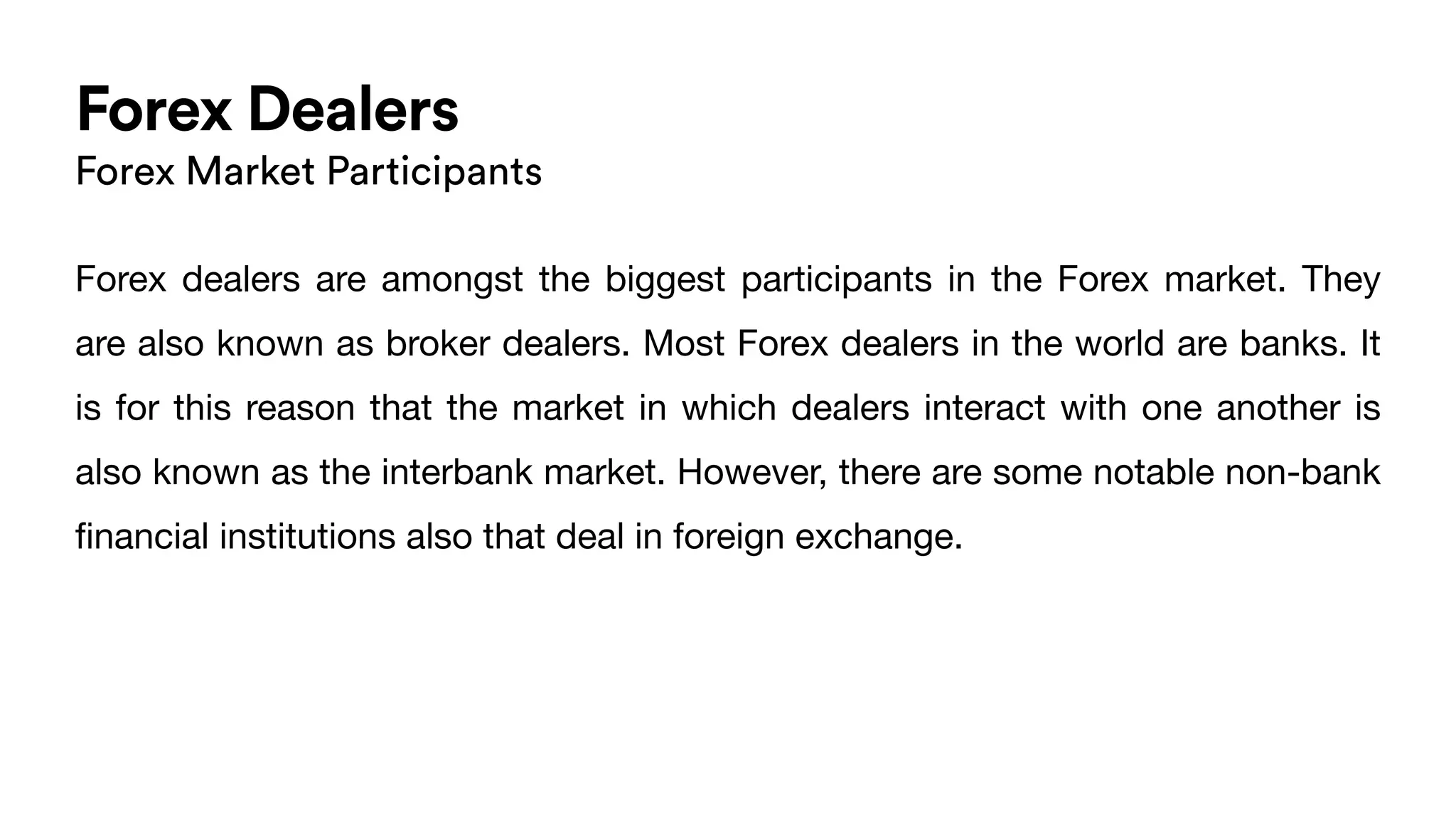 Forex Market Participants | PDF
