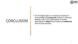 FX Global Code - Formation of a Single Global Code of Conduct for the ...