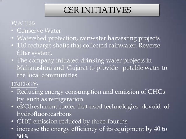 Coca Cola CSR | PPTX | Environmental Services Industry | Industries