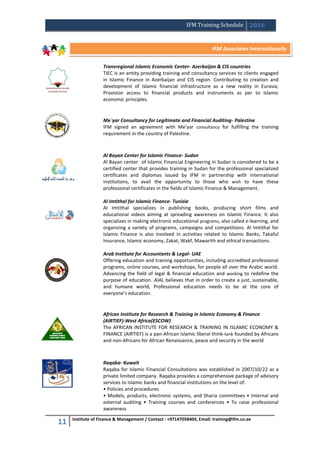 Ifm training schedule 2016 | PDF