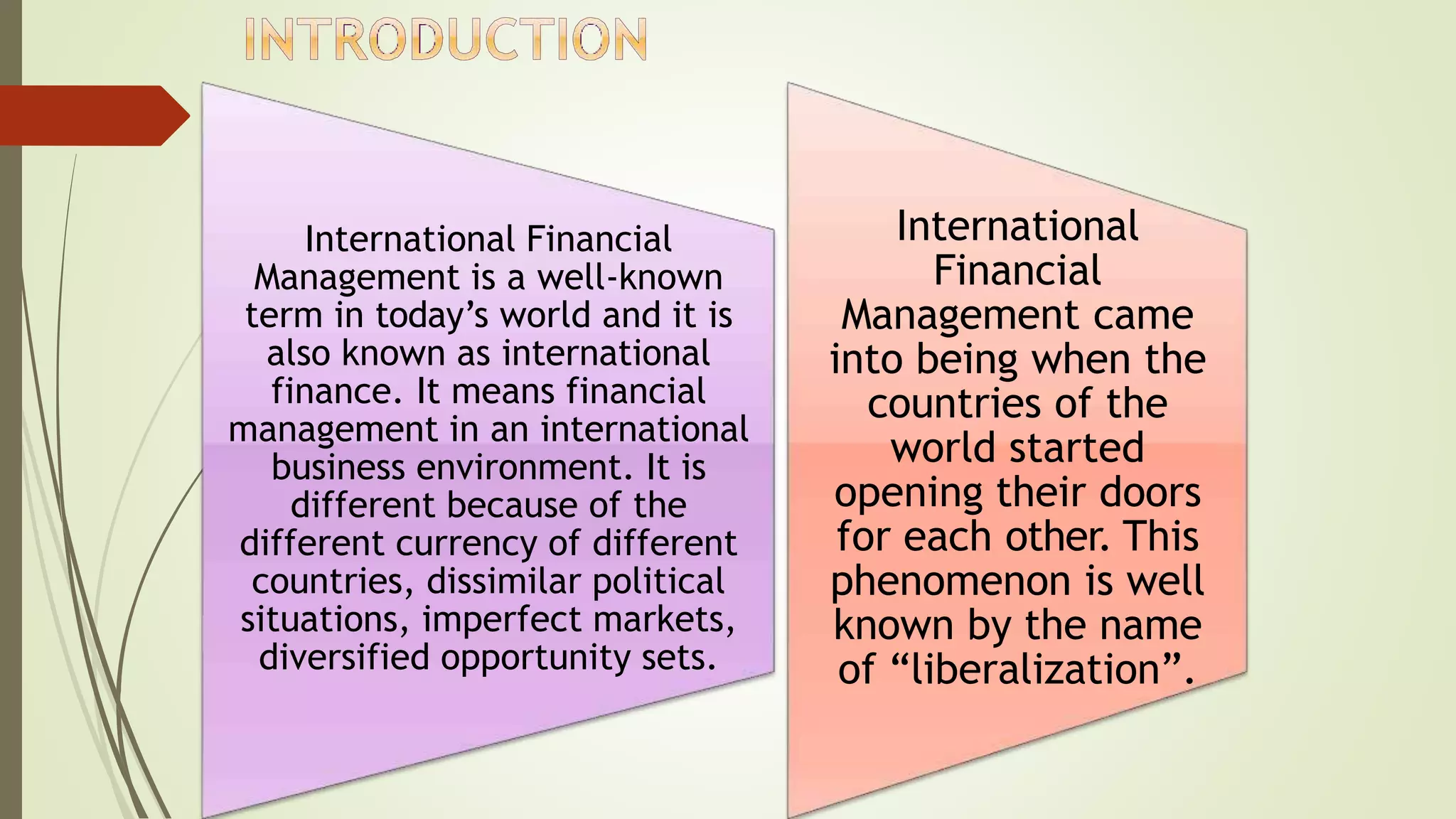 International Financial Management Vs Domestic Financial Management | PPTX